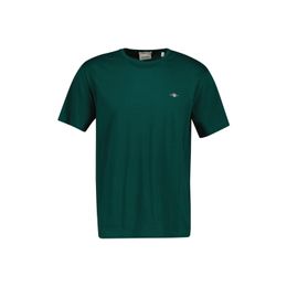 T-Shirt Gant "T-Shirt Reg Shield 1er Pack", Herren, Gr. L, gr&uuml;n (dunkelgr&uuml;n), Obermaterial: 100% Baumwolle CO., Shirts T-Shirt