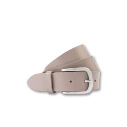 Bernd G&ouml;tz Lederg&uuml;rtel BERND G&Ouml;TZ "Lederg&uuml;rtel mit silberner Halbschlie&szlig;e", Damen, Gr. 100, beige (helltaupe), Rindsleder, G&uuml;rtel Lederg&uuml;rtel