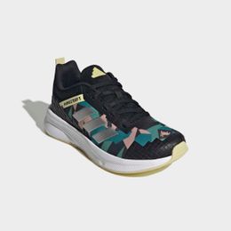 Kinder Laufschuh "ADIDAS MINECRAFT FORTARUN 4.0 KINDER UND TEENS", adidas Sportswear, Gr. 38core schwarz, matte silber, dual gelb, Synthetik, Textil,