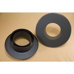 Bertrams Pelletino Rosette 10ROES100-150M 100 weit/150, mattschwarz, mit Erweiterung