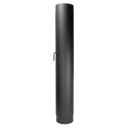 Bertrams Abgasrohr 05RL1000-150DK 1000 mm, &Oslash; 150 x 2 mm, mit Drosselklappe, schwarz