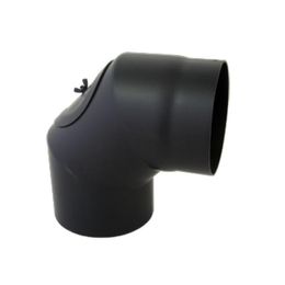 Bertrams Bogen 05SB90-200T 200 x 2 mm, 90Grad, 3-tlg., feststehend, mit T&uuml;r, schwarz