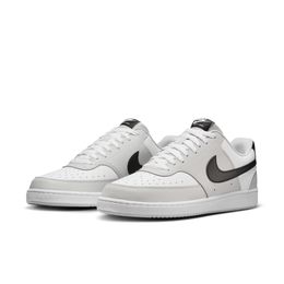Sneaker Nike Sportswear "COURT VISION LO", Herren, Gr. 41, schwarz-wei&szlig; (grau fog, schwarz, wei&szlig;), Synthetik, Schuhe Sneaker, inspiriert vom Design des Nike Air Force