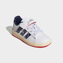 Sneaker adidas Sportswear "ADIDAS MARVEL SPIDER-MAN GRAND COURT KIDS", M&auml;dchen, Gr. 28, wei&szlig; (cloud wei&szlig;, dunkelblau, warm vanilla), Synthetik, Schuhe Sneaker, f&uuml;r Kinder & Jugendliche