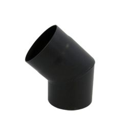Bertrams ST-Pu Segmentbogen 08SB45-225L 45&deg;, 225 mm, geschwei&szlig;t, pulverbeschichtet, schwarz