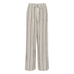 Marlene-Hose Kaffe "Hose KAmilia", Damen, Gr. 38, N-Gr, schwarz (moonstruck, schwarz stripe), Obermaterial: 70% Viskose CV. 30% Leinen LI., Hosen