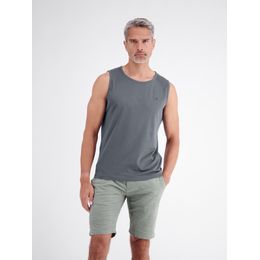 Tanktop Lerros, Herren, Gr. L, lava grau, Single Jersey, Obermaterial: 100% Baumwolle, unifarben, regular fit h&uuml;ftbedeckend, Rundhals, Tops Tanktop, Sommershirt/&auml;rmellos mit Logodruck