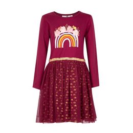 Sommerkleid happy girls "dress", M&auml;dchen, Gr. 116, EURO-Gr&ouml;&szlig;en, berry, Stoff, 100% Baumwolle, normal, Kleider Sommerkleid