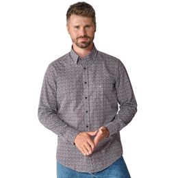 Langarmhemd Casamoda "Casamoda Freizeithemd Print", Herren, Gr. L, Normalgr&ouml;&szlig;en, rot (dunkelrot), 100% Baumwolle, bedruckt, comfort fit, Hemden