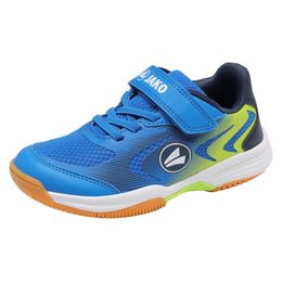 Indoorschuh Jako "J-MS BLUR EV", M&auml;dchen, Gr. 31, blau (skydiver, lime), Synthetik, Textil, Schuhe, Indoorschuh, Sportschuhe, nicht abf&auml;rbende Sohle