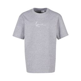 T-Shirt Karl Kani "Karl Kani Small Signature Essential Tee Junior", M&auml;dchen, Gr. 110/116, grau, 90% Baumwolle, 10% Viskose, bedruckt, oversize, Rundhals, Shirts T-Shirt