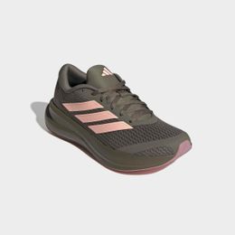 Laufschuh adidas Performance "RUNFALCON 6", Damen, Gr. 40, olive strata, haze coral, magic mauve, Synthetik, Textil, Schuhe Laufschuh