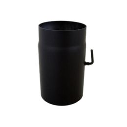 Bertrams Abgasrohr 05RL250-120DK 250 mm, &Oslash; 120 x 2 mm, mit Drosselklappe, schwarz