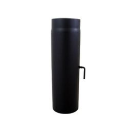 Bertrams Abgasrohr 05RL500-200DK 500 mm, &Oslash; 200 x 2 mm, mit Drosselklappe, schwarz
