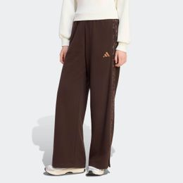 Sporthose adidas Sportswear "SEASONAL ESSENTIALS, ANIMALPRINT", Damen, Gr. L, N-Gr, braun (aurora coffee, multicolor, preloved braun, normal, gr.), Obermaterial: 55% Baumwolle, 36% Polyester, 9% Viskose, Hosen Sporthose