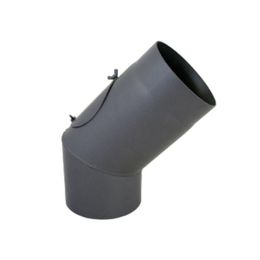 Bertrams Bogen 07SB45-180T 180 x 2 mm, 45Grad, 2-tlg., feststehend, mit T&uuml;r, gussgrau