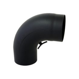 Bertrams Bogen 05BG90-150T 90&deg;, &Oslash; 150 x 2 mm, glattgezogen, mit T&uuml;r, schwarz