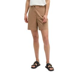 Marc O'Polo Shorts MARC O'POLO "aus Organic Cotton-Lyocell-Leinen-Mix", Damen, Gr. 36, Normalgr&ouml;&szlig;en, burnt braun, Twill, Obermaterial: 97% Baumwolle, 3% Elasthan, unifarben, regular fit kurz, Hosen Shorts