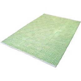 Teppich Calo-deluxe "Luba 333" Gr. 2, gr&uuml;n, B:80cm H:7mm L:150cm, Baumwolle, Teppiche, Teppich, reine Baumwolle, Wohnzimmer