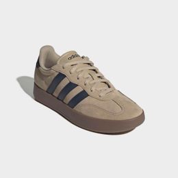 Sneaker adidas Sportswear "BARREDA", Herren, Gr. 36, gold rw, aurora ink, matte silber, Leder, Synthetik, Schuhe Sneaker, inspiriert vom Design des adidas handball spezial