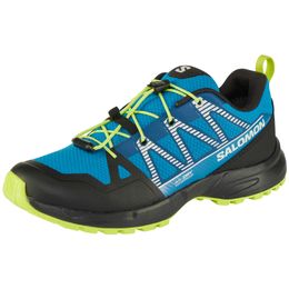 Wanderschuh Salomon "OUTSCAPE WP J", Kinder, Gr. 33, mykonos blau, schwarz, acid lime, Synthetik, Textil, Schuhe Wanderschuh, wasserdicht