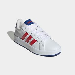 Sneaker adidas Sportswear "GRAND COURT 3.0 KINDER UND TEENS", M&auml;dchen, Gr. 36, cloud wei&szlig;, royal blau, better scarlet, Synthetik, Textil, Schuhe Sneaker, f&uuml;r Kinder & Jugendliche