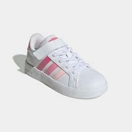 Sneaker adidas Sportswear "GRAND COURT 3.0 F&Uuml;R KINDER", M&auml;dchen, Gr. 28, rosa (cloud wei&szlig;, pink fusion, bliss pink), Synthetik, Textil, Schuhe Sneaker, mit Klettverschluss, f&uuml;r Kinder
