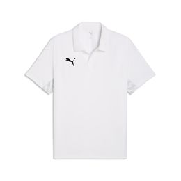 Poloshirt Puma "TEAMLIGA26 SIDELINE POLO", Herren, Gr. XXL, wei&szlig; (Puma wei&szlig;, Puma schwarz, flat light gray), Interlock, Obermaterial: 100% Polyester, gemustert, regular fit normal, Shirts, Poloshirt, f&uuml;r Sportmode und Streetwear, mit DryCELL Technologie