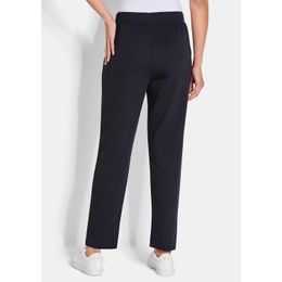 2-in-1-Hose GOLDNER "Elastische Jogpants im Doppelpack", Damen, Gr. 38, N-Gr, schwarz (marine, schwarz), Obermaterial: 60% Baumwolle CO. 35% Polyester PES. 5% Elasthan EL., gerade, Hosen, Biesen
