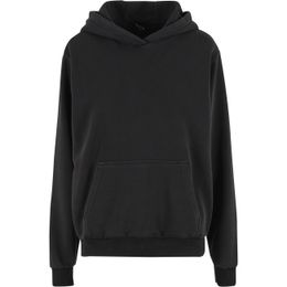 Kapuzenpullover Urban Classics "Urban Classics Ladies Vintage Heavy Hoody", Damen, Gr. 4XL, schwarz, 70% Baumwolle, 30% Polyester, unifarben, relaxed fit, ohne Ausschnitt, Pullover Kapuzenpullover