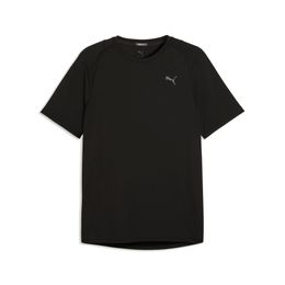 Trainingsshirt Puma "M PWRMODE TEE", Herren, Gr. XL, schwarz (Puma schwarz), Jersey, Obermaterial: 92% Polyester, 8% Elasthan, regular fit normal, Rundhals, Shirts, Regular Fit, kurz&auml;rmelig, sportlicher Stil, f&uuml;r Training