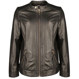 Lederjacke JCC "31024018", Damen, Gr. M, schwarz, Obermaterial 100% Lammleder; Futter 65% Polyester; 35% Baumwolle; &Auml;rmelfutter: 100% Polyester, Jacken