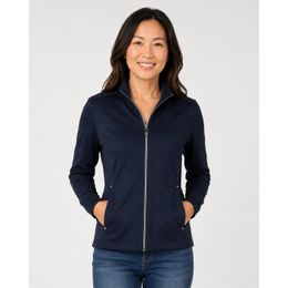 Softshelljacke LPO "Abbey Outdoor", Damen, Gr. 34 (XS), blau (navy), Softshell, 60% Polyester. 40% Baumwolle, regular fit h&uuml;ftbedeckend, Jacken Softshelljacke, glatt mit matter Struktur