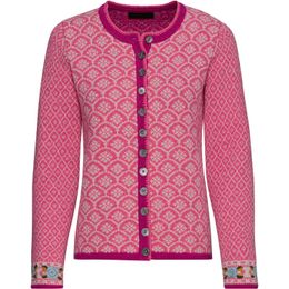 Reitmayer Jacquard-Strickjacke Pink (Gr&ouml;&szlig;e: 44)