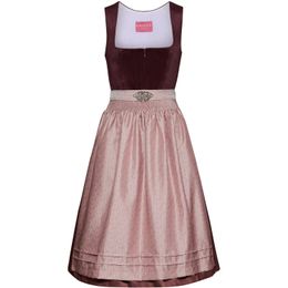 Kr&uuml;ger Dirndl Kr&uuml;ger Madl Midi-Dirndl Bordeaux/Rose (Gr&ouml;&szlig;e: 38)