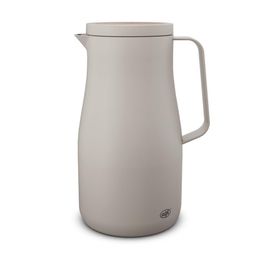 Alfi Isolierkanne Studio Tea, Beige, Metall, 1 L, BPA-frei, Ausgie&szlig;er, lebensmittelecht, Vakuum, abnehmbarer Deckel, Schraubverschluss, h&auml;lt warm, kalt, schadstofffrei, doppelwandig, Kaffee & Tee, Kannen, Thermoskannen