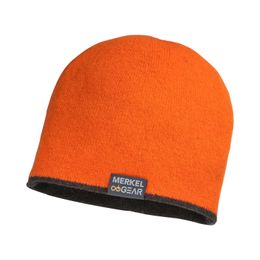 Merkel Gear Reversible Beanie Oliv / Signalorange