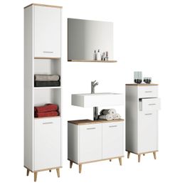 Badezimmer Landos Wei&szlig;/Honigeiche
