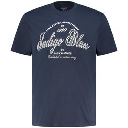 Jack & Jones Herren Gro&szlig;e Gr&ouml;&szlig;en | Jack&Jones T-Shirt mit Motiv-Print Farbe blau Gr&ouml;&szlig;e: 4XL