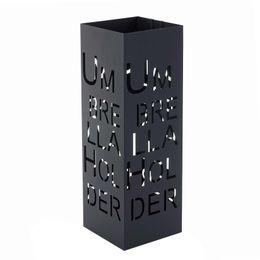 Schirmst&auml;nder MCW-C78, Regenschirmst&auml;nder Schirmhalter Regenschirmhalter, quadratisch 55cm ~ Schrift, schwarz