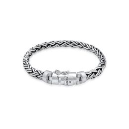 Armband Kuzzoi "Herren Panzer Glieder Kastenverschluss 925 Silber" Gr. 19, silber, Armb&auml;nder, Herren, 19cm, ohne Stein, Silber 925 (Sterlingsilber), Armband