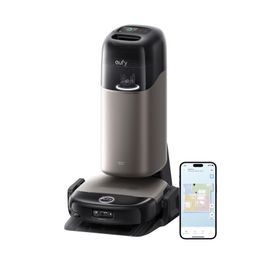 Eufy Robot Vacuum Omni S2 Saugroboter mit Wischfunktion (30.000 Pa, 100 AW, AeroTurbo&trade; 2.0, HydroJet&trade; 2.0, 12-in-1 UniClean&trade; Station, 68 Tage automatische Staubabsaugung, DuoSpiral&trade; Entwirrb&uuml;rsten)