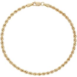 Armkette Firetti "Schmuck Geschenk Gold 585 Armschmuck Armkette Kordel ca. 3 mm breit" Gr. 19, gold (gelbgoldfarben), Armb&auml;nder, Damen, 19, Gelbgold 585, Armkette
