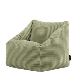 Icon Sitzsack, Salbeigr&uuml;n, Textil, 100 L, 1-Sitzer, Freiform, 55x44x55 cm, Hergestellt in Deutschland, Oeko-Tex&reg; Standard 100, Reach, Wohnzimmer, Hocker, Sitzs&auml;cke, Kindersitzs&auml;cke