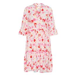 Midikleid Saint Tropez "Kleid EdaSZ", Damen, Gr. S, N-Gr, bunt (multi soft flores), Obermaterial: 100% Viskose LENZING ECOVERO CV LenzEcov., Kleider Midikleid