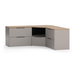 VICCO Wohnwand, Greige, Holzwerkstoff, Rechteckig, 68x50x68 cm, Wohnzimmer, Wohnw&auml;nde, Wohnwand-Sets