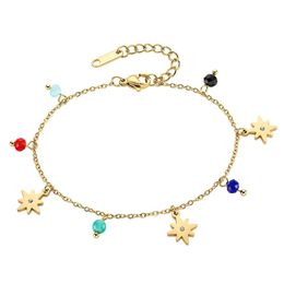 Armband "Edelstahlarmband gelbgoldfarben vergoldet mit bunten Steinen", gelbgoldfarben, kristallwei&szlig;, hellblau, rot, gr&uuml;n, schwarz, kristallwei&szlig;, hellblau, rot, gr&uuml;n, schwarz, ANISTON JEWELRY & WATCHES, Armb&auml;nder, Damen, 21cm, Edelstahl, Armband, mit Zirkonia (synth.)