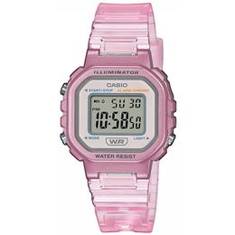 Chronograph, rosa (rosa (transparent)), CASIO TIMELESS COLLECTION, Armbanduhren, Kinder, Chronograph, Quarzuhr, Armbanduhr, Digitaluhr, Geschenkidee, Geburtstag,Schulanfang