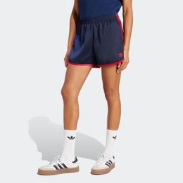 Shorts adidas originals "ADICOLOR 3-STREIFEN SPRINTER", Damen, Gr. L, N-Gr, night indigo, better scarlet, normal, gr., Obermaterial: 97% Polyester, 3% Elasthan, Hosen Shorts, lockere Passform, mit Elasthan-Anteil, f&uuml;r vielseitige Aktivit&auml;ten