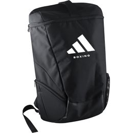 Sportrucksack adidas Performance "Sport Backpack BOXING" Gr. S, schwarz (schwarz, wei&szlig;), Rucks&auml;cke, S, Polyester